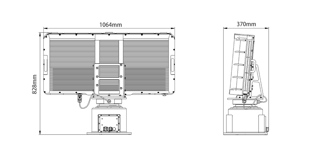 Phased Array Radar for Drone Detection 100m-1.5km Range